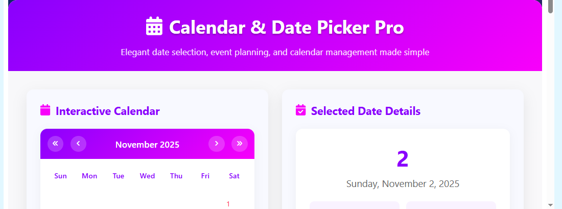 Calendar Date Picker – Pick Dates Visually & Accurately (2025)