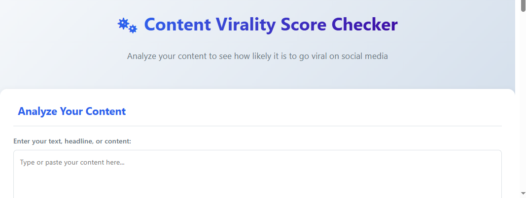 Content Virality Score Checker – Predict Shareability (2025)