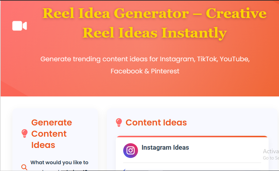 Free Reel Idea Generator 2025 – Viral Instagram & TikTok Ideas
