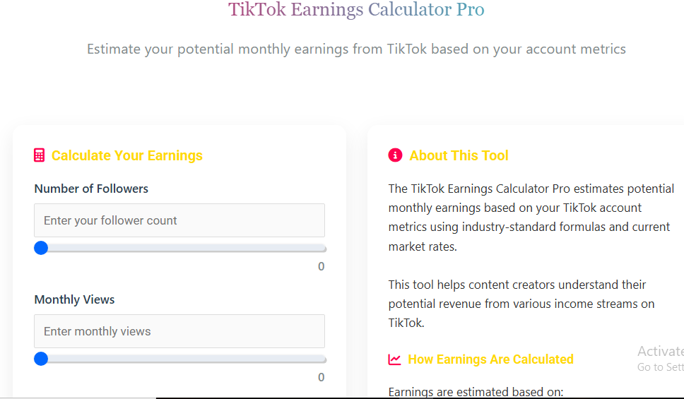 Tiktok Earnings Calculator Estimate Your Income