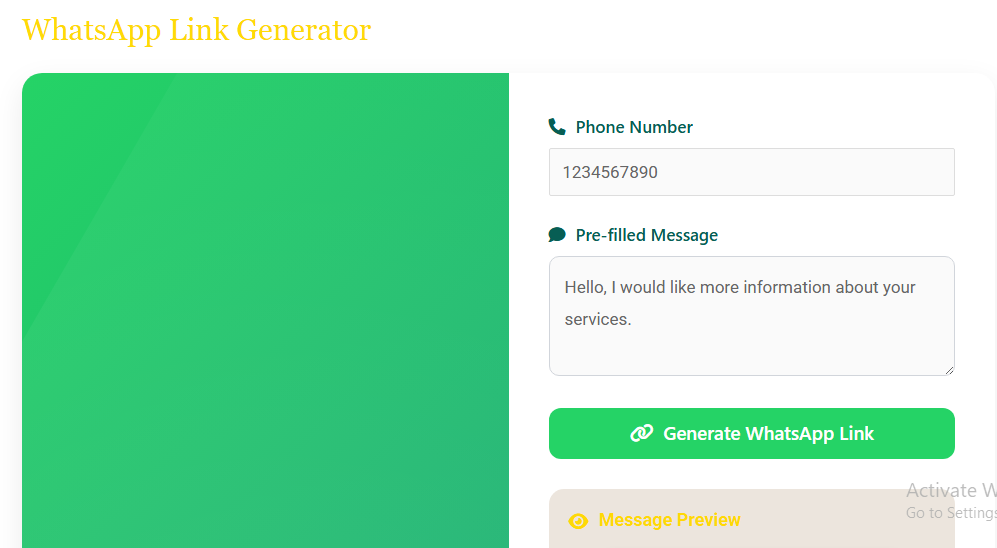 whatsapp link generator 2025 – Free & Fast Click-to-Chat Tool